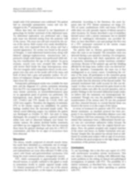 Solution Papillary Thyroid Carcinoma With Massive Metastasis In The Uterine Corpus A Case