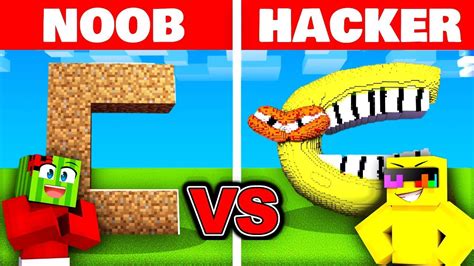 NOOB Vs HACKER I Cheated In An Alphabet Lore Minecraft Build Challenge Letter C YouTube