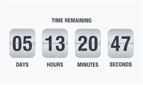 Premium Vector Flip Countdown Clock Counter Timer Vector Time