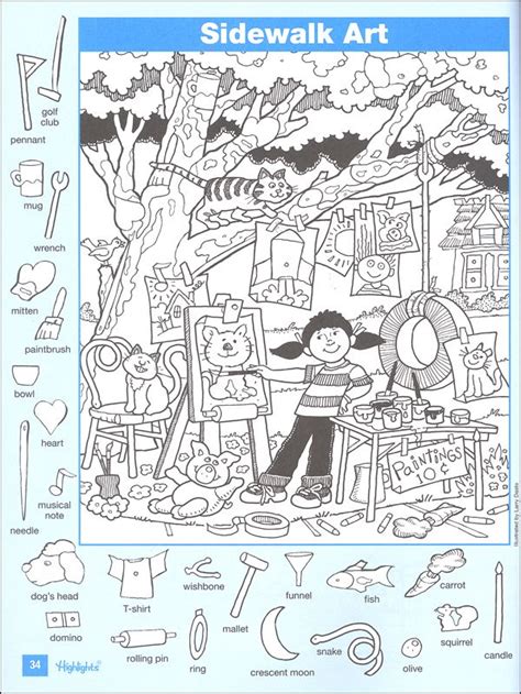 Highlights Magazine Hidden Pictures Printable Printable Board Games