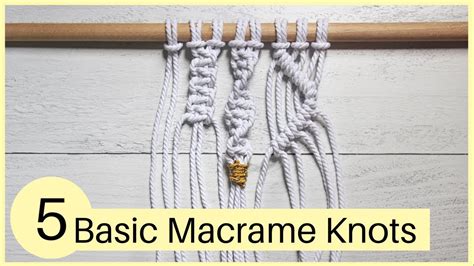 How To Tie 5 Basic Macrame Knots Hemptique YouTube
