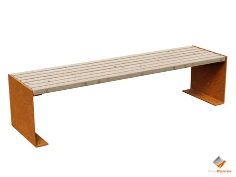 Изделие Уличная скамейка из стали Corten Flanco B4 на заказ