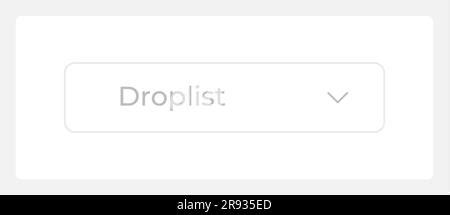 Inactive Dropdown List UI Element Template Stock Vector Image Art Alamy