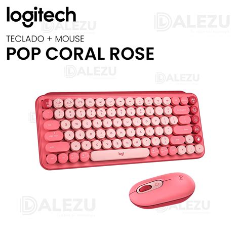 Logitech Teclado Mouse Pop Coral Rose Dalezu