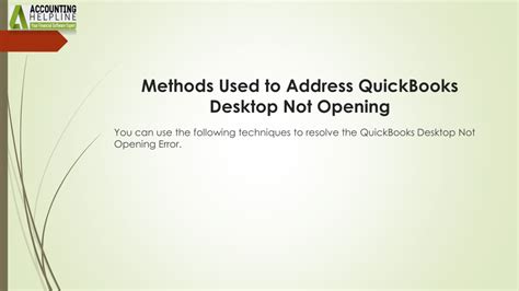 PPT Effective Remedy To Resolve QuickBooks Not Opening PowerPoint Presentation ID