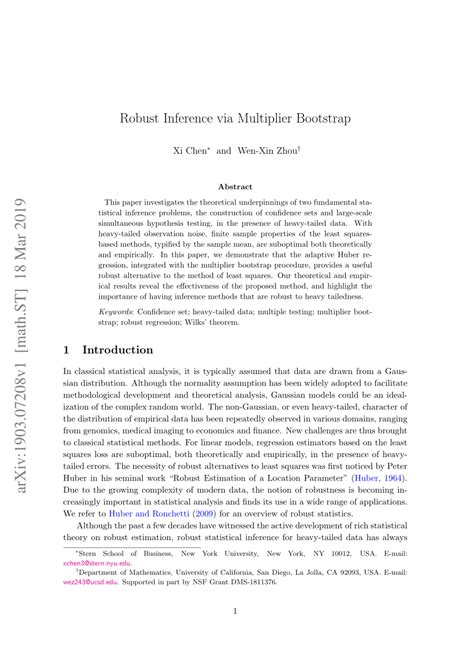 pdf robust inference via multiplier bootstrap