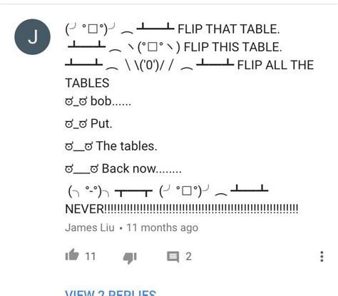 Table Flip Text F Wall Decoration