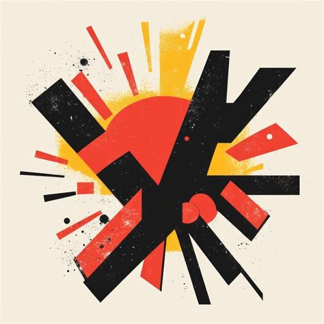 Abstract Graphic Design Featuring Geometric Shapes And Vibrant Colors Premium Ai Generated Image