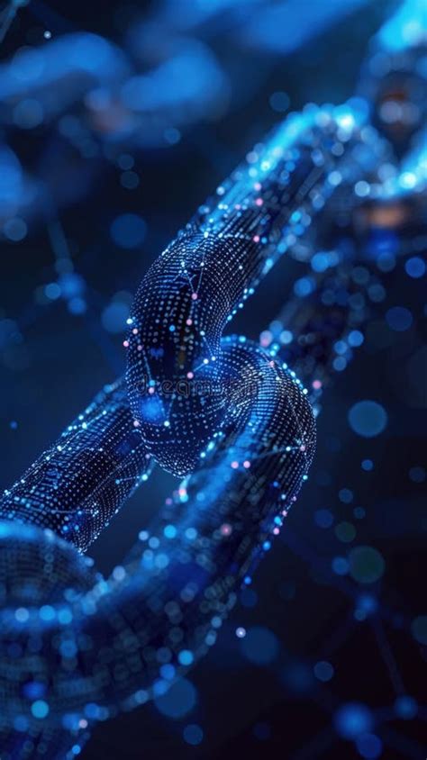 Cutting Edge Blockchain Vision With Digital Links And Advanced Technology Visualization Stock