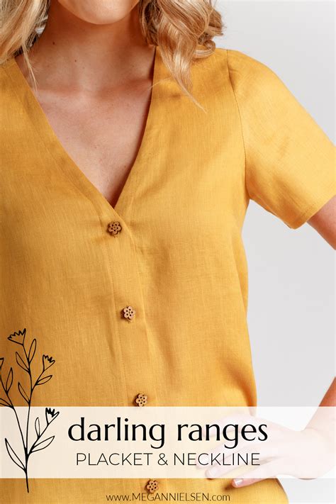 How To Sew The Placket And Neckline Darling Ranges Sewalong