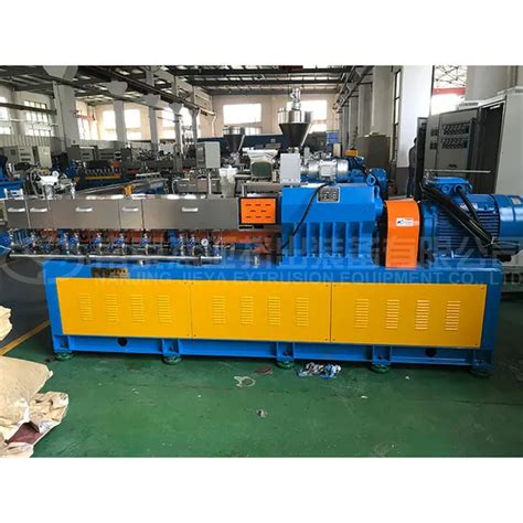 Co Rotating Parallel Twin Screw Extruder Color Filler Masterbatch Extruder Granules