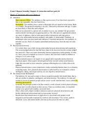 Human Sexuality Exam Docx Exam Human Sexuality Chapters Attraction And Love Part