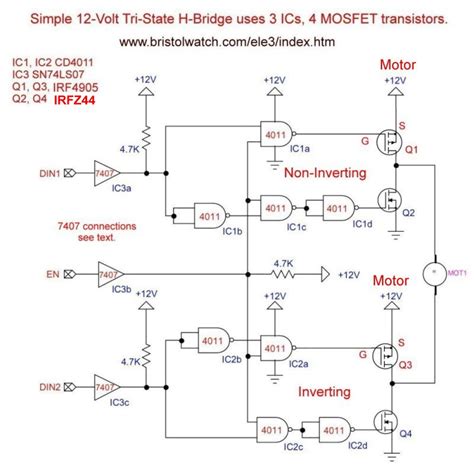 H Bridge Schematic With Mosfet Outputs