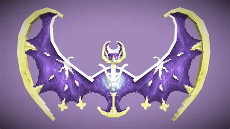 Lunala Minecraft Cobblemon Style 3d Model By Aga 0 Aga0 [e0e6966] Sketchfab