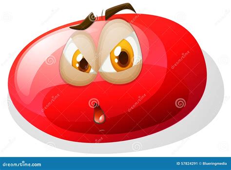 Jelly Bean With Face Stock Vector Illustration Of Curious 57824291