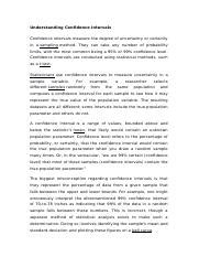 Understanding Confidence Intervals Docx Understanding Confidence Intervals Confidence