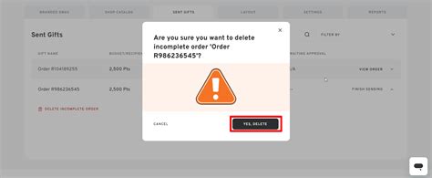 How To Delete An Incomplete Order STADIUM