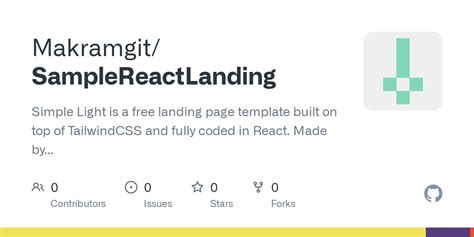 Github Makramgitsamplereactlanding Simple Light Is A Free Landing Page Template Built On Top