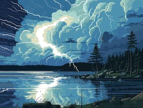 Premium Vector Background With Thunder