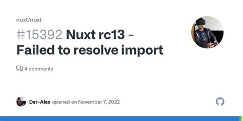 Nuxt Rc13 Failed To Resolve Import · Issue 15392 · Nuxtnuxt · Github