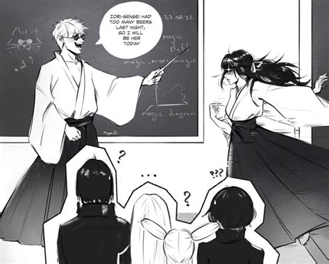 Gojo And Utahime Мультипликационные иллютрации Милые рисунки Смешные мемы
