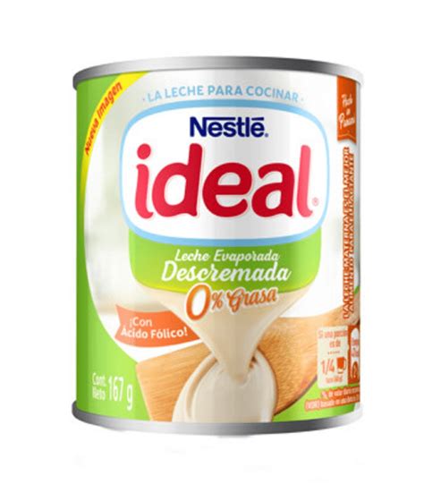 Leche Evaporada Ideal Descremada Lata 167g