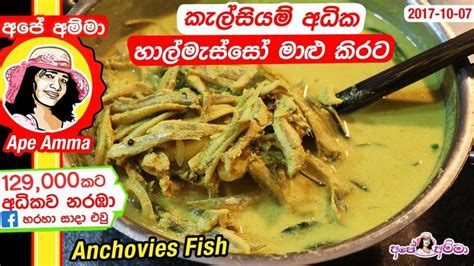 කැල්සියම් අධික හාල්මැස්සෝ මාළු කිරට හොදි Anchovies Fish Halmasso