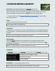 Guide Writing A Lab Report Exploring Effects Of Fertilization Course Hero