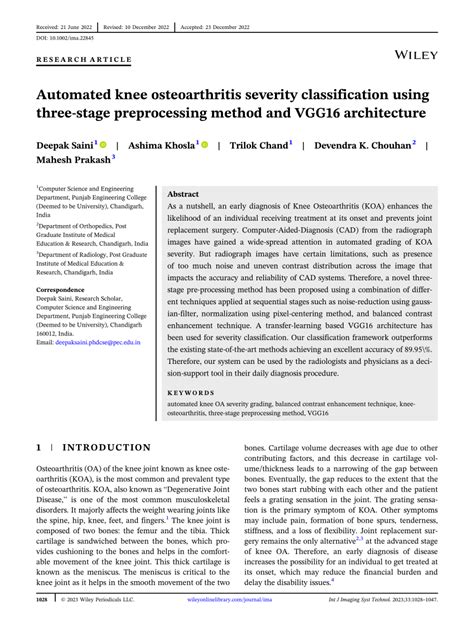 Automated Knee Osteoarthritis Severity Classification Using Three‐stage Preprocessing Method And