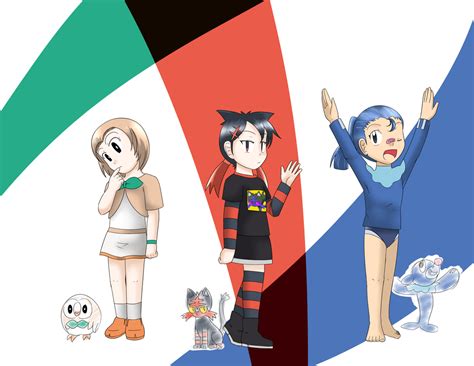 Alola Region Starter Pokemon By Uzumakitenma On Deviantart