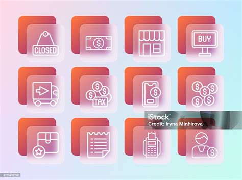 라인 구매 버튼 위시리스트 템플릿 달러가 있는 모바일 Pos 단말기 세금 납부 마켓 스토어 행잉 사인 텍스트 닫힌 및 스택 지폐 현금 아이콘 설정 벡터 Brand Name