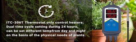 Inkbird Itc 306 Dual Relays Plug Digital Temperature Controller Heating Thermostat 24 Hours Day