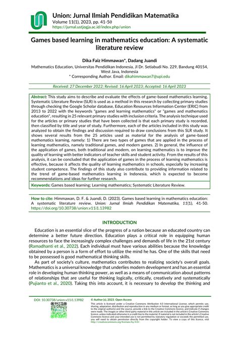 pdf games based learning in mathematics education a systematic