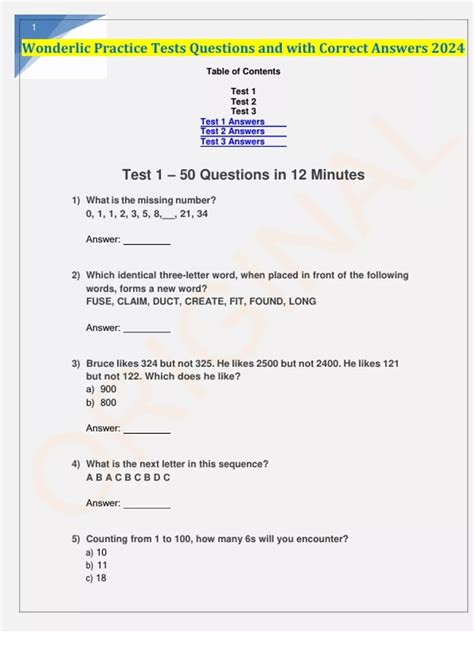 Wonderlic Practice Tests Questions And With Correct Answers 2024 Wd Stuvia Us