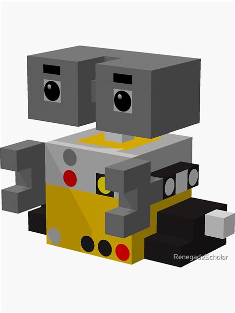 Robot Trash Compactor Sticker For Sale By Renegadescholar Redbubble