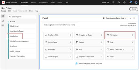 歸因面板 Adobe Customer Journey Analytics