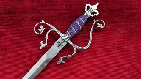 Wedding Rapiers Purple Rayskin Grips [blunt] — Jesse Belsky Stageswords