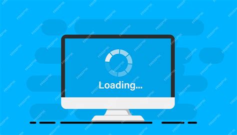 Premium Vector Loading Process In Computer Screen System Software