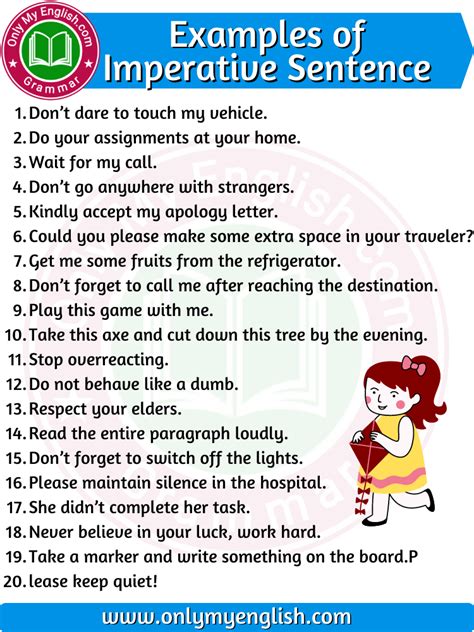 20 Examples Of Imperative Sentence