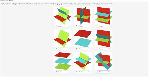 Solved Each Graph Below Is The Graph Of A System Of Three