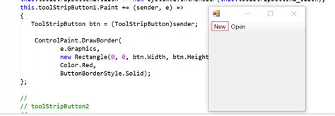 C How Do I Draw A Border Around A Toolstripbutton Stack Overflow