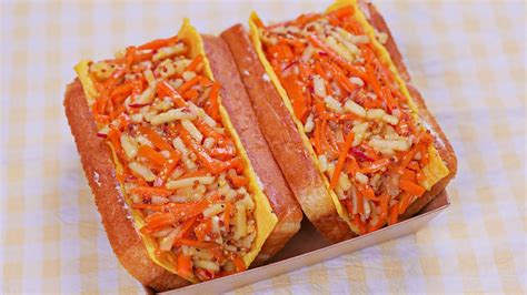 당근으로 아삭아삭맛있는 토스트 만들기 Carrot Toast Youtube