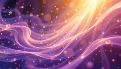 Spiritual Aura Flow Golden Glow To Light Violet With Subtle Circular