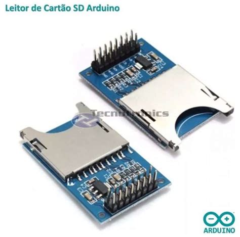 módulo cartão leitor sd para arduino automação robótica tecnotronics