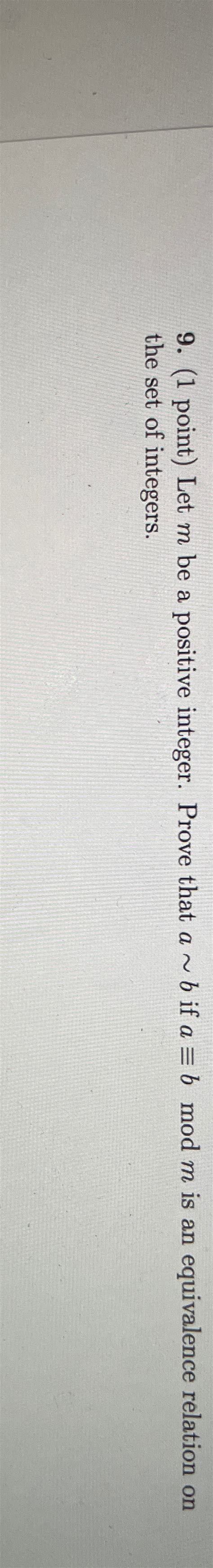 solved 1 ﻿point ﻿let m ﻿be a positive integer prove that