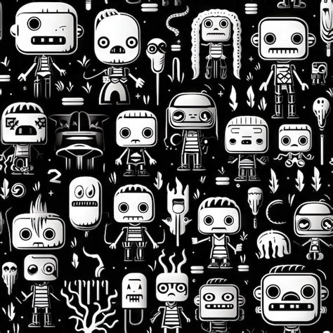Premium Ai Image A Zombie Pattern Illustration