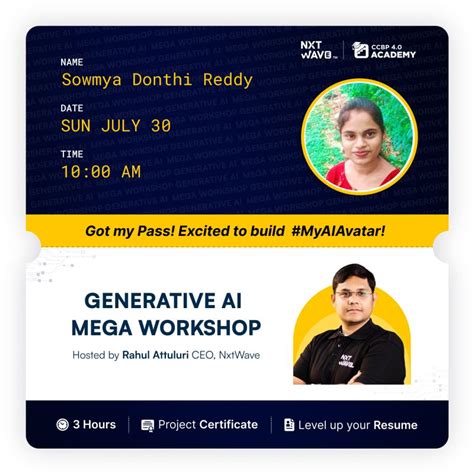 Sowmya Donthi Reddy On Linkedin Myaiavatar Rahulattulurisir
