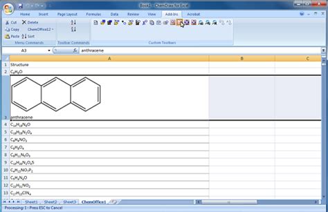 从excel中导入chemdraw结构式的三种方法 Chemdraw中文网
