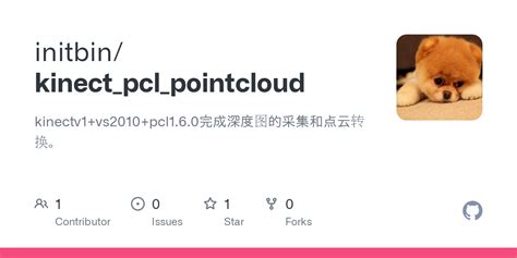 Github Initbinkinectpclpointcloud Kinectv1vs2010pcl160完成深度图的采集和点云转换。