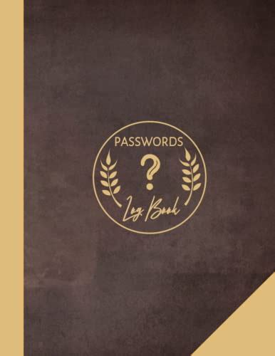Passwords Log Book Internet Websites Record Keeper Track Document Every Password Ideal For